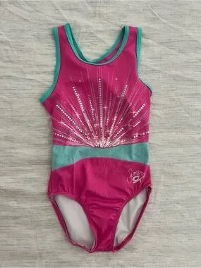 Swim | Kids Pink And Teal Gk Simone Leotard | Poshmark
